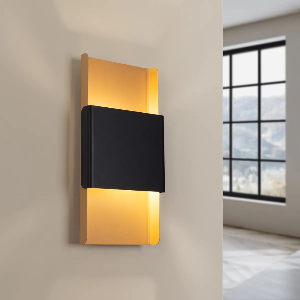 Sollux Lighting Nástěnné svítidlo DURLIN zlaté/Černá