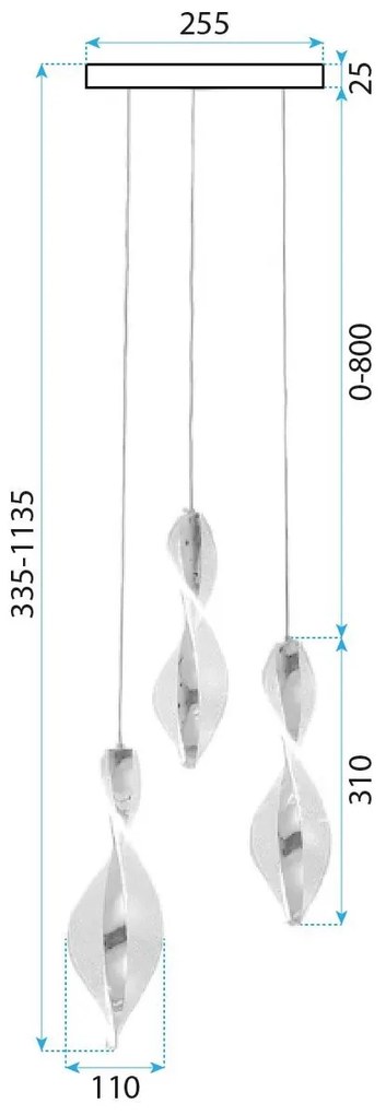 Toolight Spirálovité LED osvětlení G028-3CP zlaté
