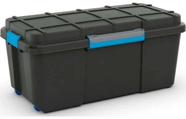 Plastový úložný box KETER Scuba Box L s víkem 80l, černý