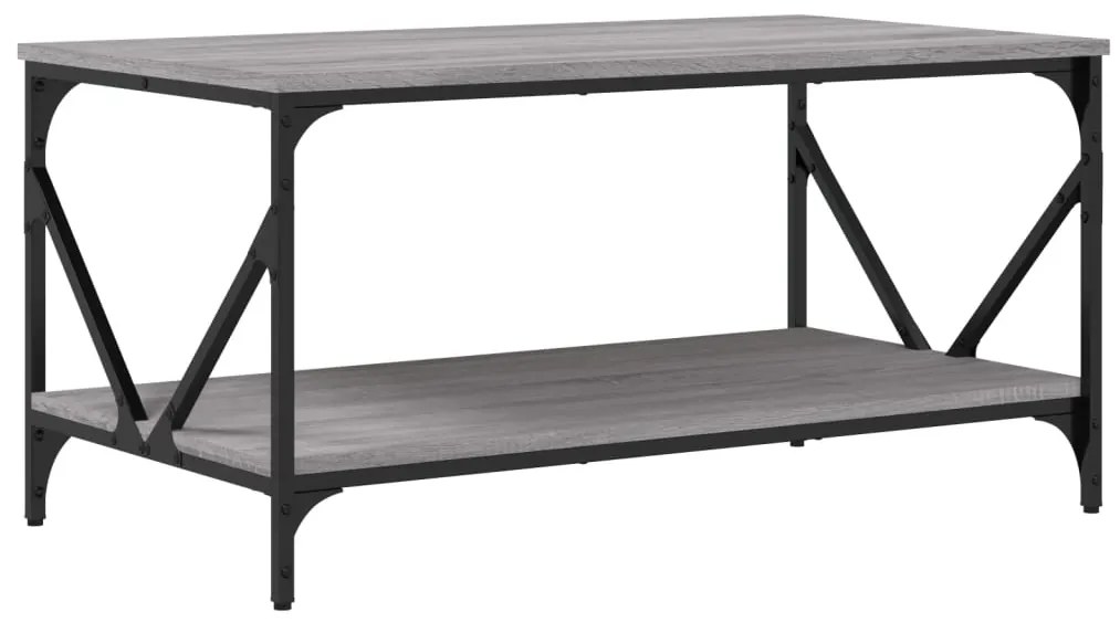 vidaXL Konferenční stolek šedý sonoma 90 x 50 x 45 cm kompozitní dřevo