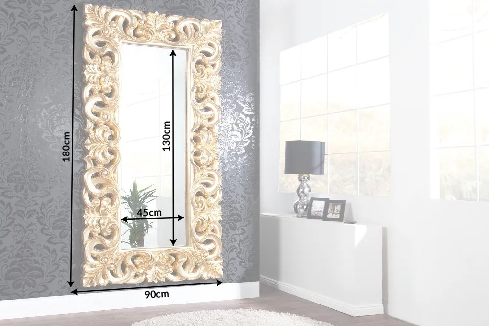 Zrcadlo Veneto zlaté Antik 180cm