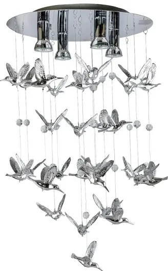 Rustikální lustr Birds