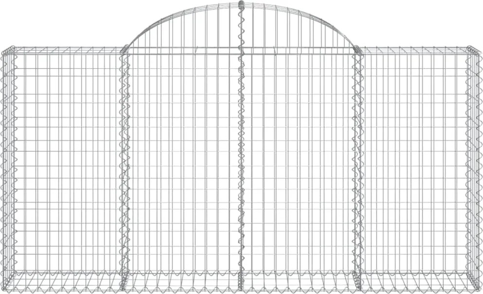 Klenuté gabionové koše 10ks 200x30x100/120cm pozinkované železo 3146118