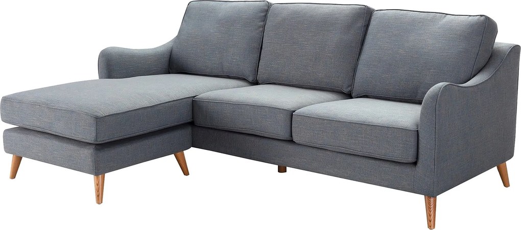 Rohová pohovka Venuste denim blue/brown