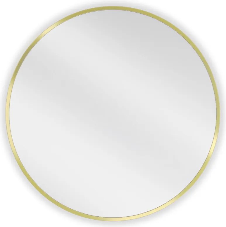 Mexen Loft, kulaté koupelnové zrcadlo 60 cm, barva rámu zlatá lesklá, 9850-060-060-000-50