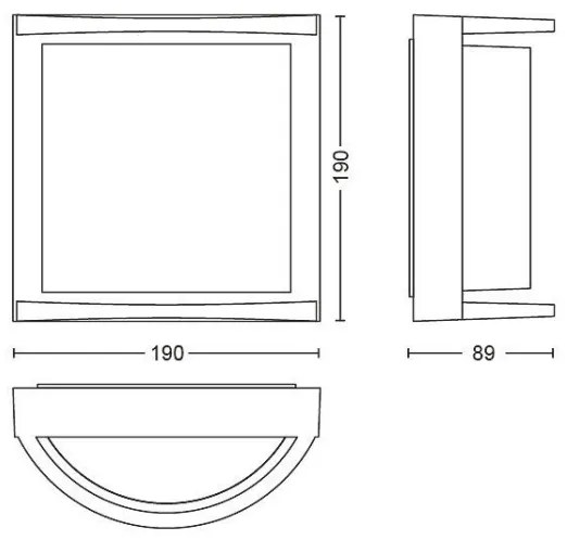 Philips Massive 17391/93/P3 - LED Venkovní nástěnné svítidlo LED/12W/230V IP44