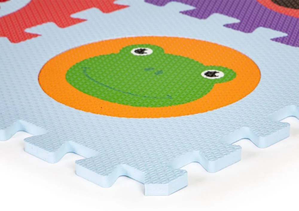 ECOTOYS Pěnové puzzle - naučný koberec 90x90cm 9ks ZOO