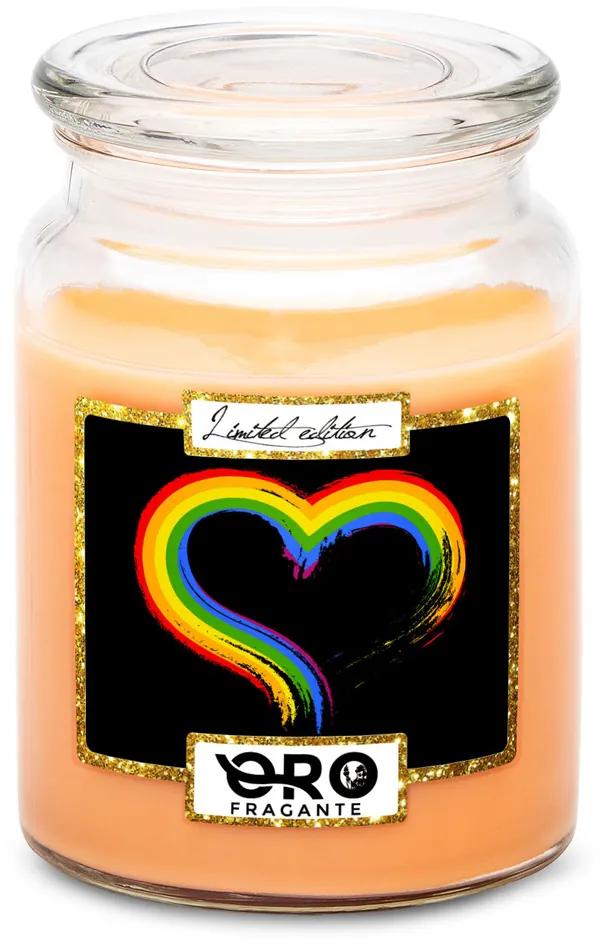 Svíčka LGBT Heart (Vůně svíčky: Tropické ovoce)