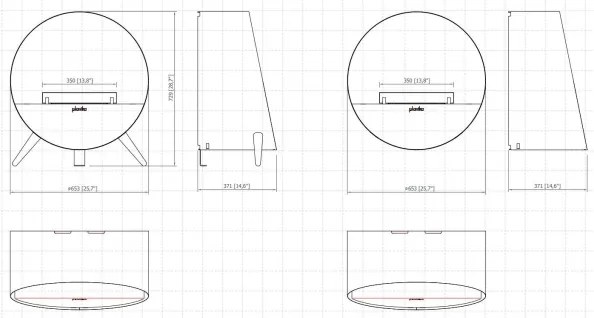 Planika MISTY - Krb na vodní páru na dálkové ovládání 72,9x65,3 cm 125W/230V