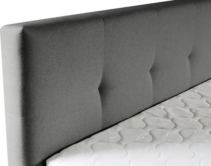 Kontinentální boxspring postel AMBER, 200x180, šedá (barell 83)