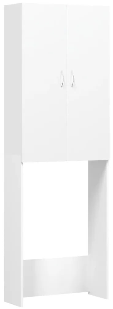 Skříňka nad pračku bílá 64 x 25,5 x 190 cm - Default Title
