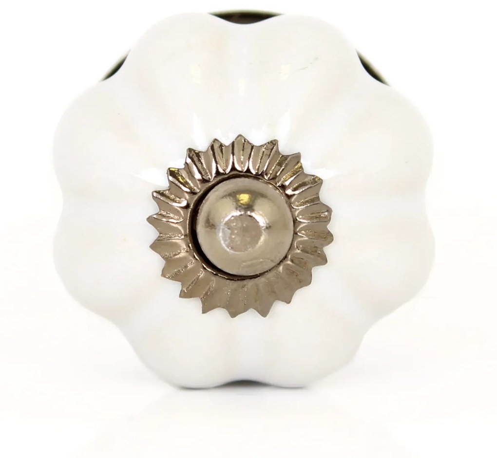 La finesse Porcelánová úchytka Sarah mini, bílá barva, porcelán 30 mm