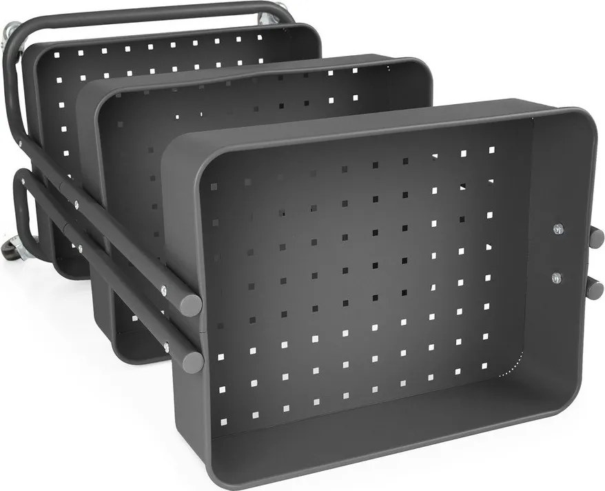 Černý kovový pojízdný regál 43x35 cm Grena – Compactor