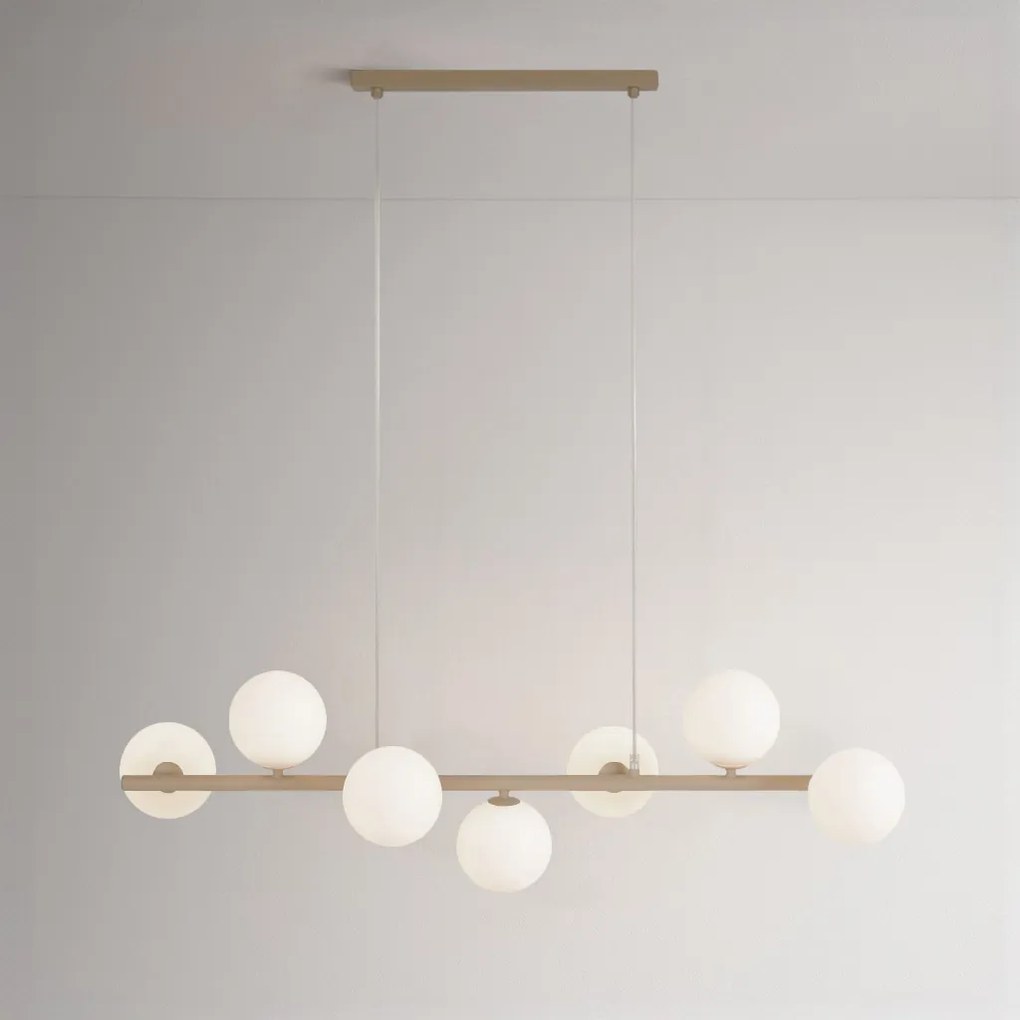 KAJA Lustr do obýváku ARDI béžová barva K-5842 7×G9/91 cm