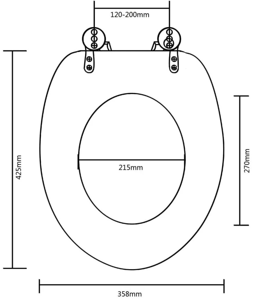 WC sedátka 2 ks - MDF | hnědá