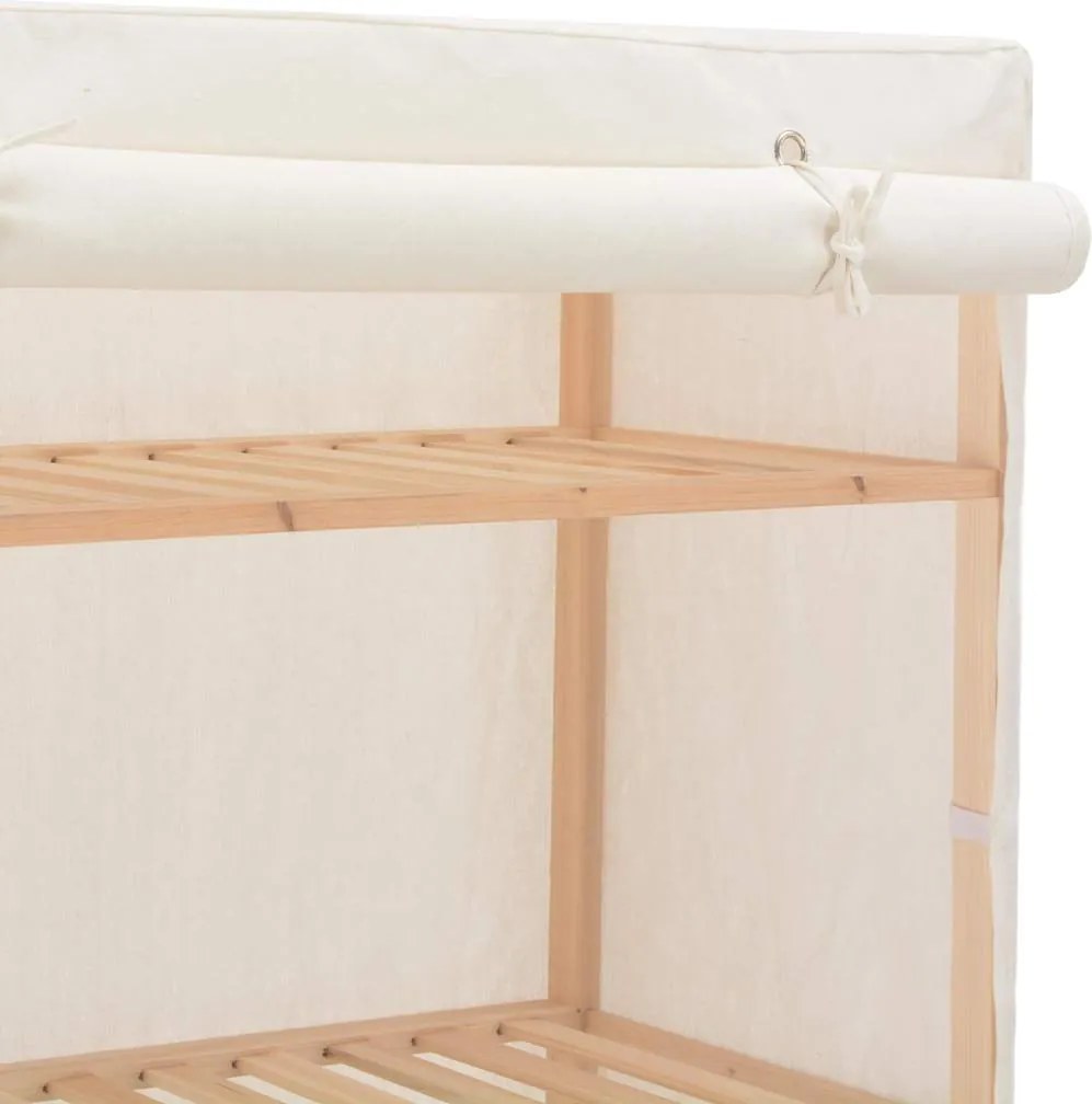 Skříň bílá 79 x 40 x 170 textil 248190