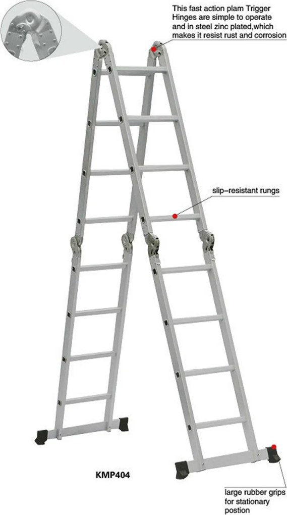 Multifunkční žebřík 4x4 470cm