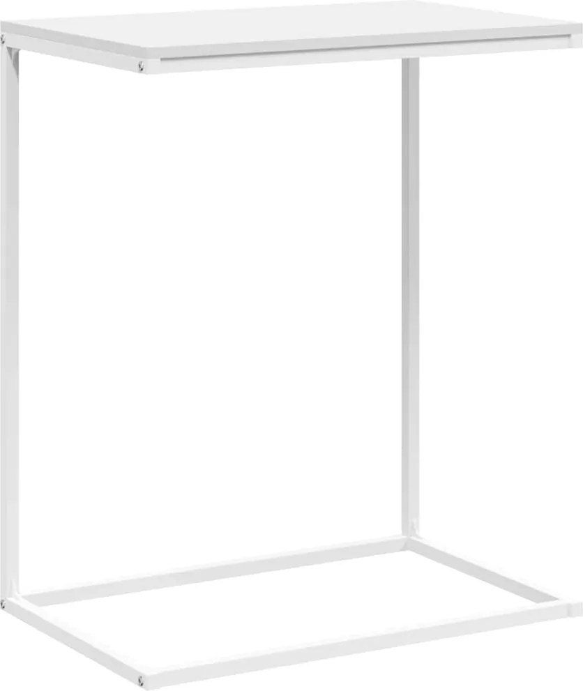 Odkládací stolek bílý 55 x 35 x 66 cm kompozitní dřevo 336134