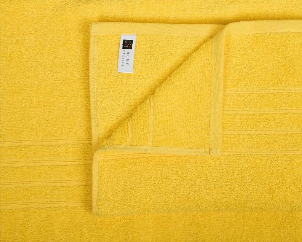 Forbyt froté ručník FINER, wellness, žlutý, 50x95cm