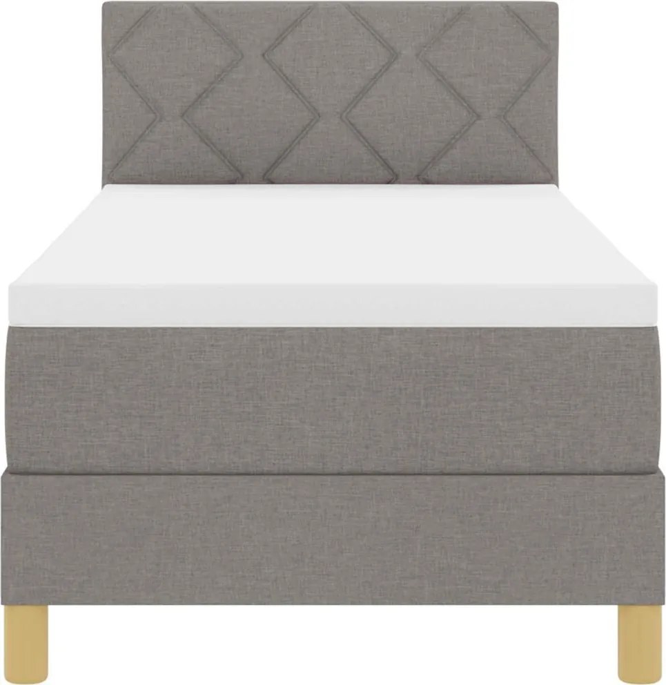 Postel s boxspringem s polštářem Taupe 80 x 200 cm textil 3338955