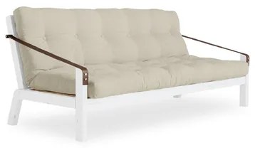 sofa POETRY by Karup - 100*200 cm white (bílá) + futon beige 747