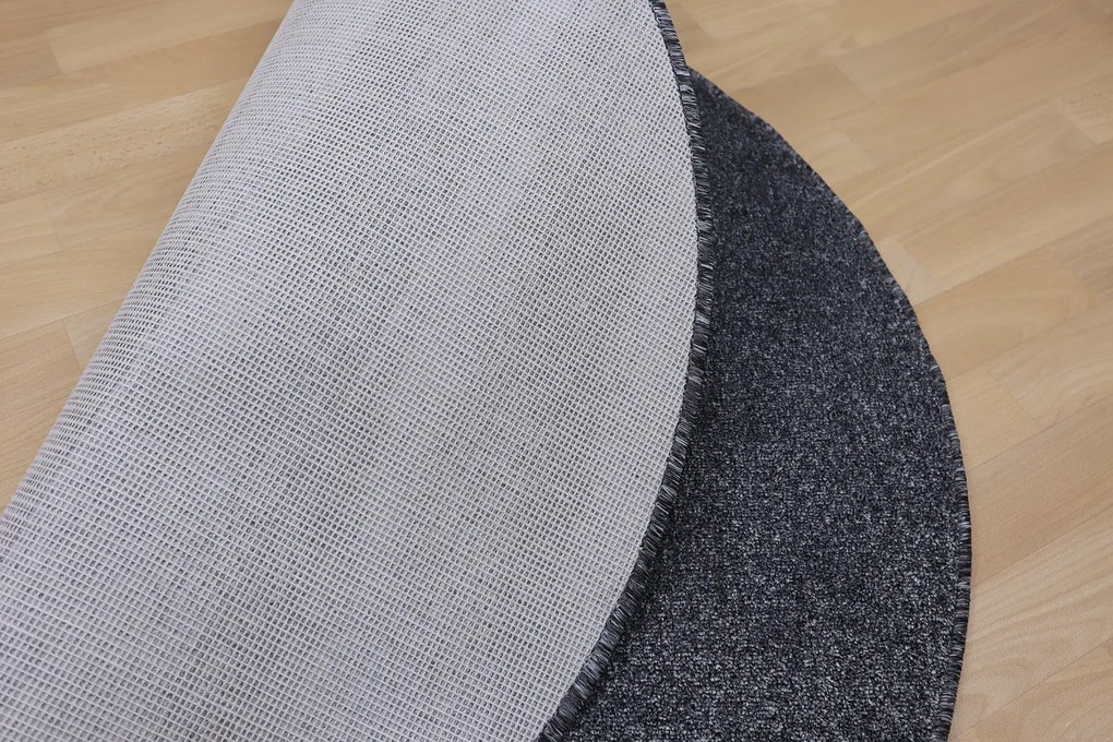 Vopi, Kusový koberec Apollo Soft antra kruh, 120x120 (průměr) kruh, šedá, chodba / předsíň