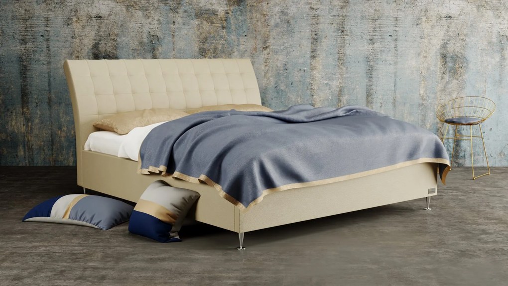 Materasso Čalouněná postel FRANCESCA LUX boxspring ROZMĚR: 2x (100x200) cm - boxspring