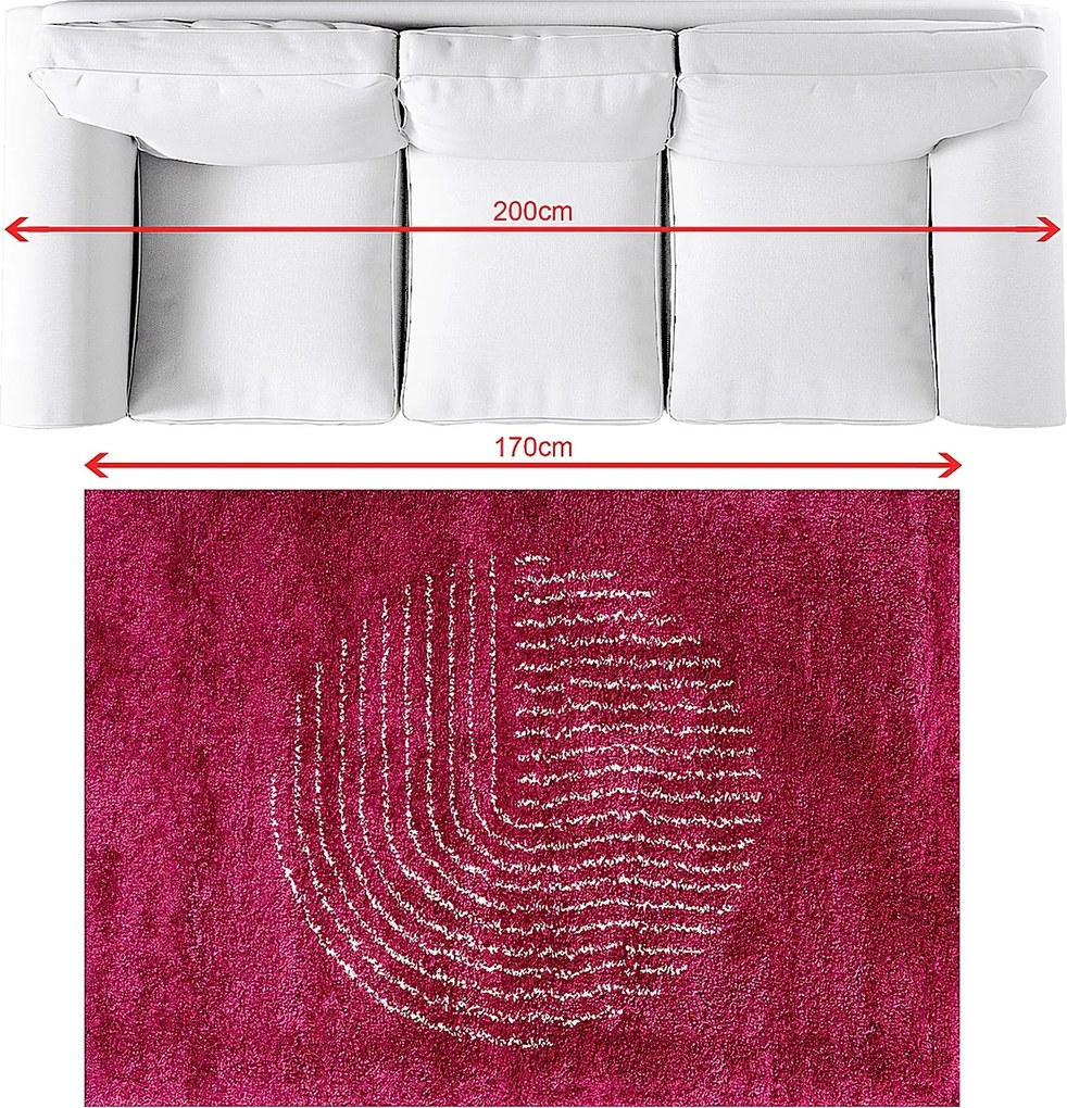Koberec Royal deep magenta/cream 120x170 cm