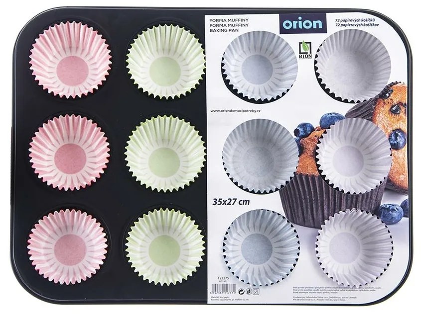 Orion Forma kov MUFFINY 12+košík cuk. papír 72 ks