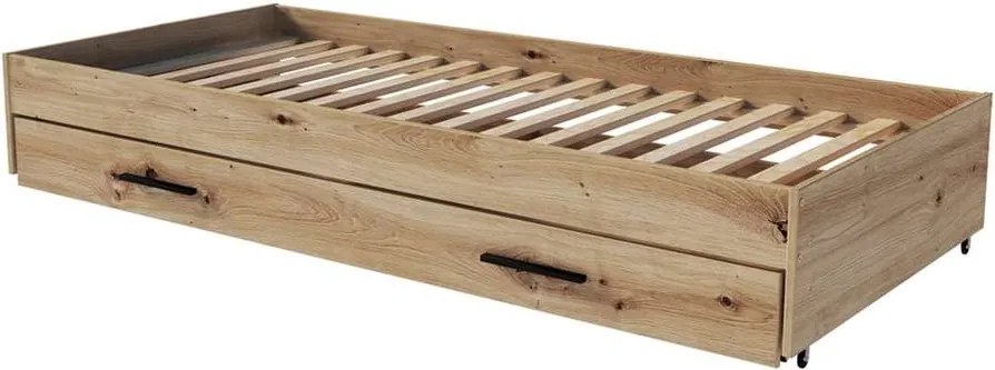 Výsuvná přistýlka k dětské posteli Codo se zásuvkou, dub artisan