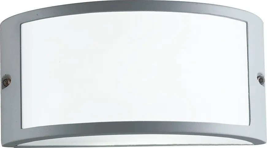 FAN I-AUSTIN-AP SIL Venkovní nástěnné svítidlo Austin, stříbrné, 1 x E27, IP54, 25 x 13 x 12 cm - FANEUROPE