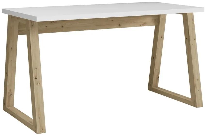 Kancelářský stůl Fabricio bílá/artisan Varianta: Rohová