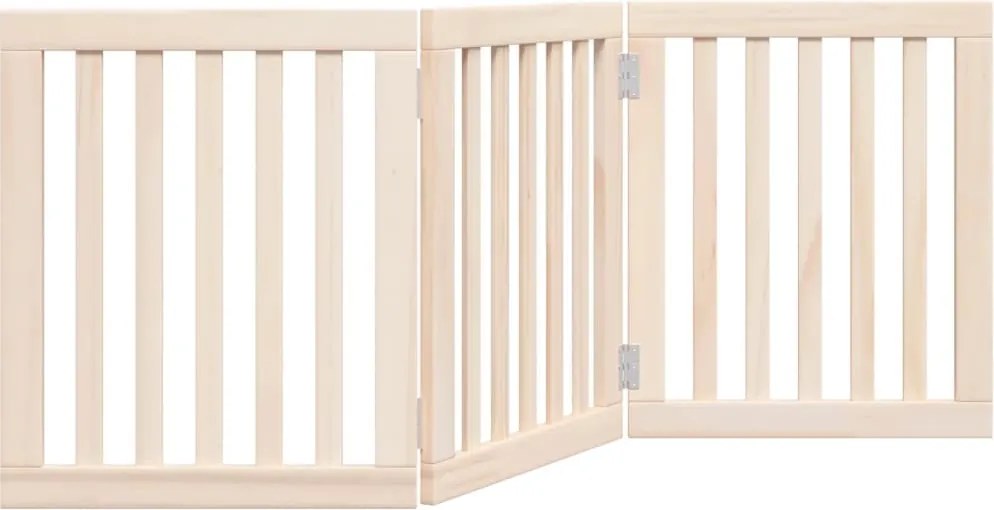 vidaXL Skládací psí branka, 3dílná, 150 cm, topolové dřevo