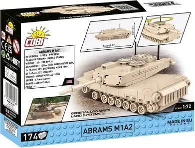 COBI 3106 Armed Forces Abrams M1A2 / 174 kostek / 1:72 / od 6 let
