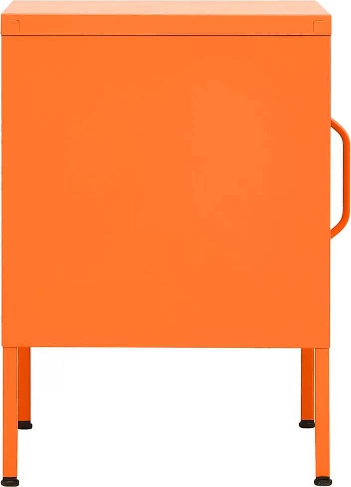 Noční stolek oranžový 35 x 35 x 51 cm ocel 336210