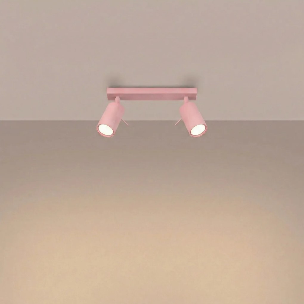 Sollux Lighting Stropní svítidlo RING 2 růžové
