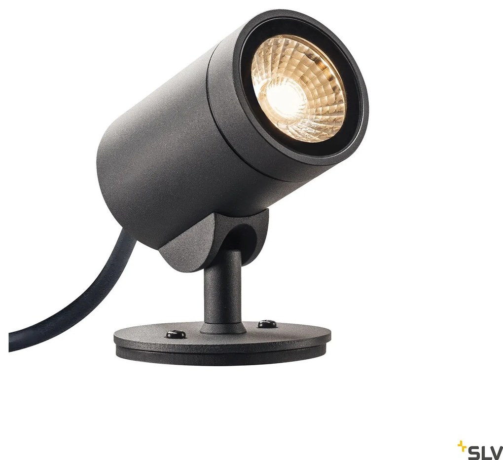 Schrack led venkovní reflektor helia led spot, outdoor spot, 3000k, 35°, anthracite, ip55