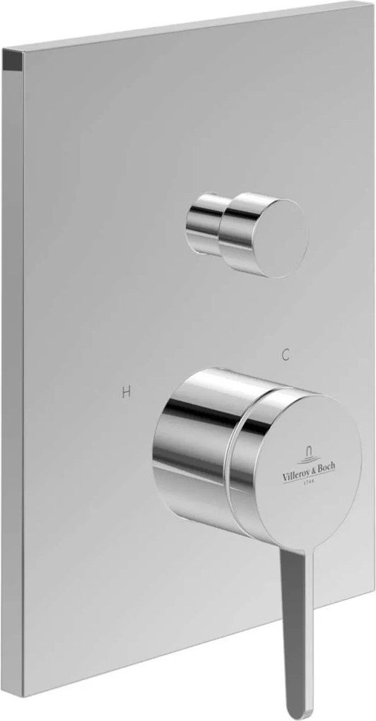 Villeroy & Boch Conum - Baterie pod omítku, pro 2 spotřebiče, chrom TVT12700100061