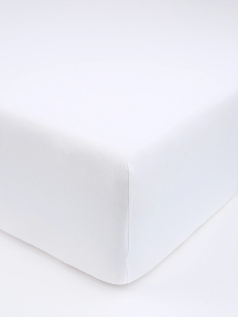 MK Lůžkoviny Jersey prostěradlo s elastanem Deluxe 120 × 200 cm - bílé