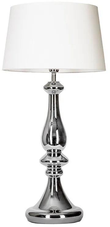 4concepts Luxusní stolní lampa LOUVRE PLATINUM Barva: Černo-bílá