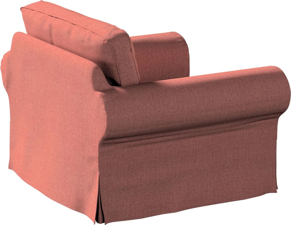 Potah na křeslo IKEA Ektorp barva hnědá látka pletený vzor