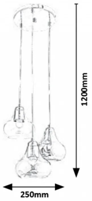 Rabalux 7977 lustr Jezabel 3x60W|E27