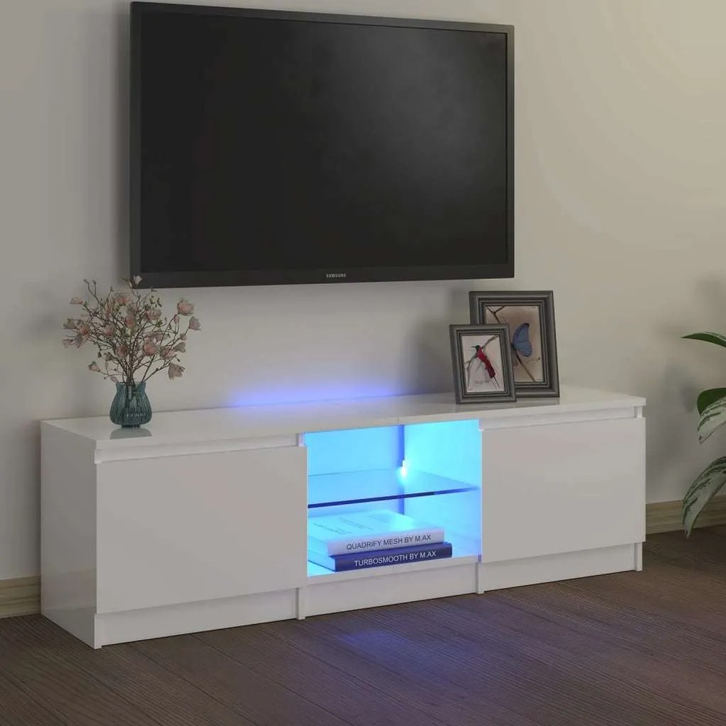 vidaXL TV skříňka s LED osvětlením 120x30x35,5 cm [804290] Barva: kouřový dub