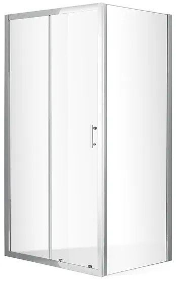 Roltechnik Outlet Posuvné sprchové dveře OBD2 s pevnou stěnou OBB Varianta: šířka dveří: 120 cm, šířka pevné stěny: 90 cm - (OBD2-120_OBB-90), Barva profilů a typ výplně: profily: brillant, výplň: transparent