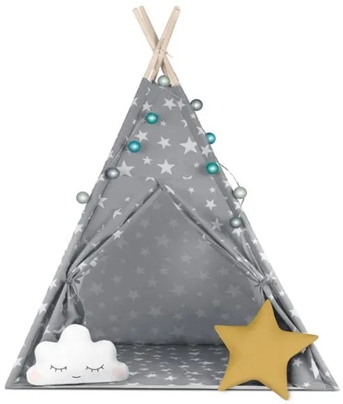 Bestent Dětský stan TeePee s polštářky Grey Sky