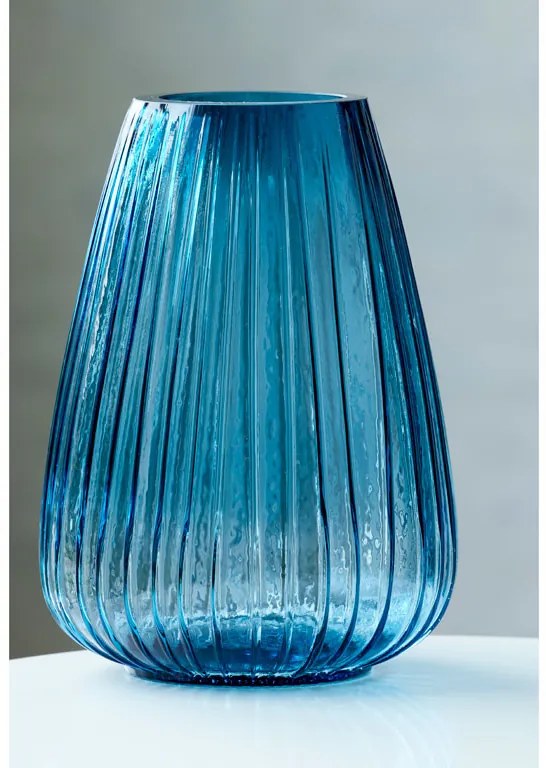 Bitz Skleněná váza Kusintha 22 cm Blue