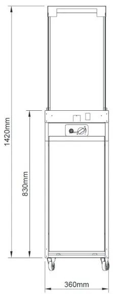 Planika Faro GAS - Venkovní plynový krb 142x36 cm 8kW šedá + ochranný kryt