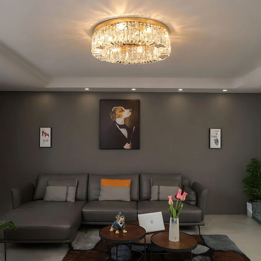 Toolight Toolight, stropní svítidlo 60cm, 8xE14, APP1729-8C, zlatá lesklá, OSW-06355