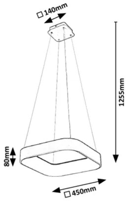Rabalux - LED Stmívatelný lustr na lanku LED/28W/230V hranatý 3000-6000K + DO
