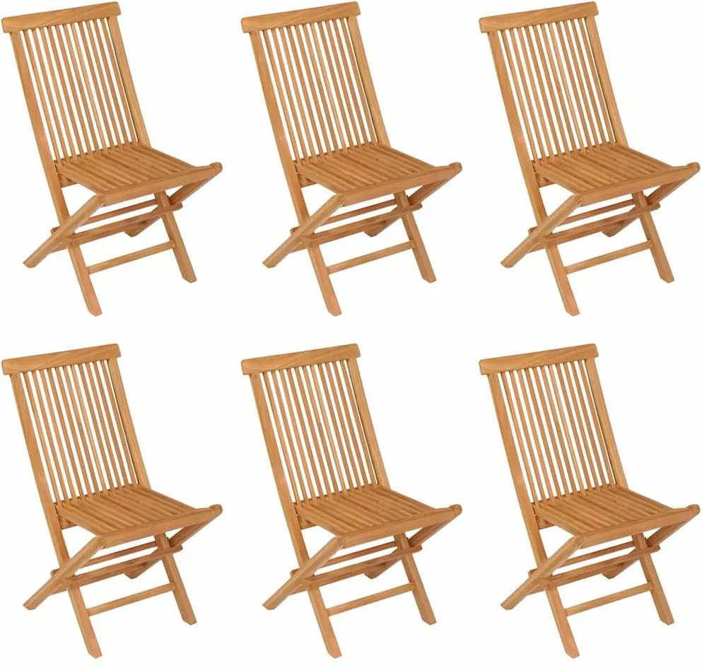 7dílný zahradní jídelní set masivní teakové dřevo 3059602